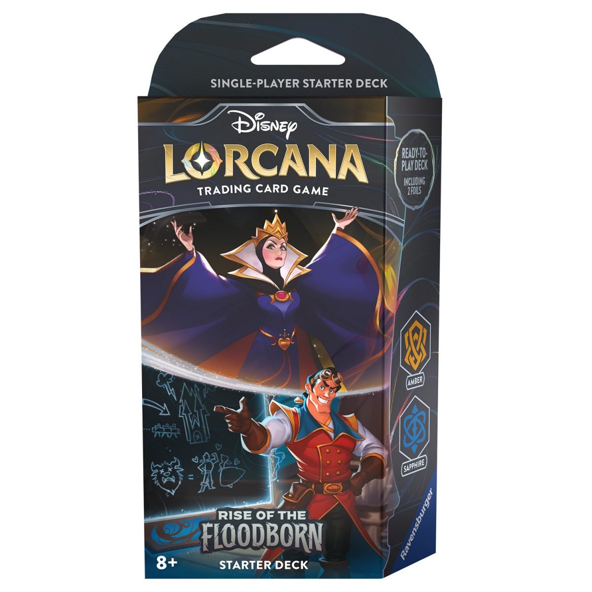 Disney Lorcana: Rise of the Floodborn - Starter deck: Amber/Sapphire ...